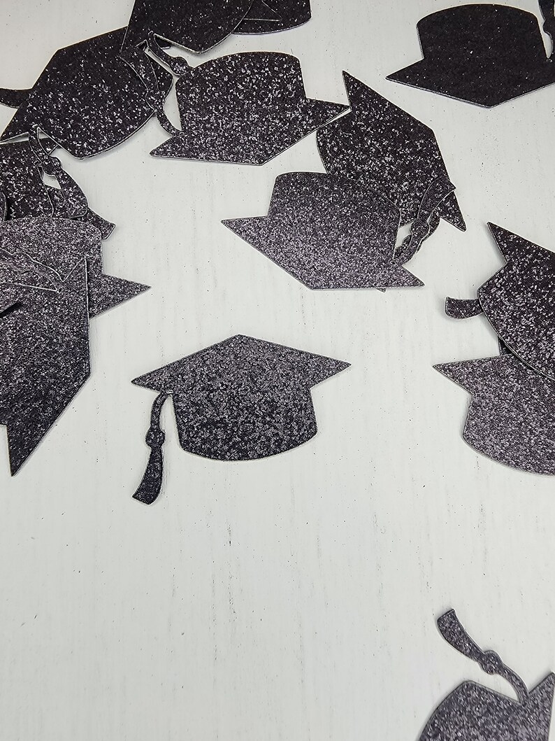 Graduation Cap Shaped Glitter Graduation Hat, Double Sided, 13 Colors ...
