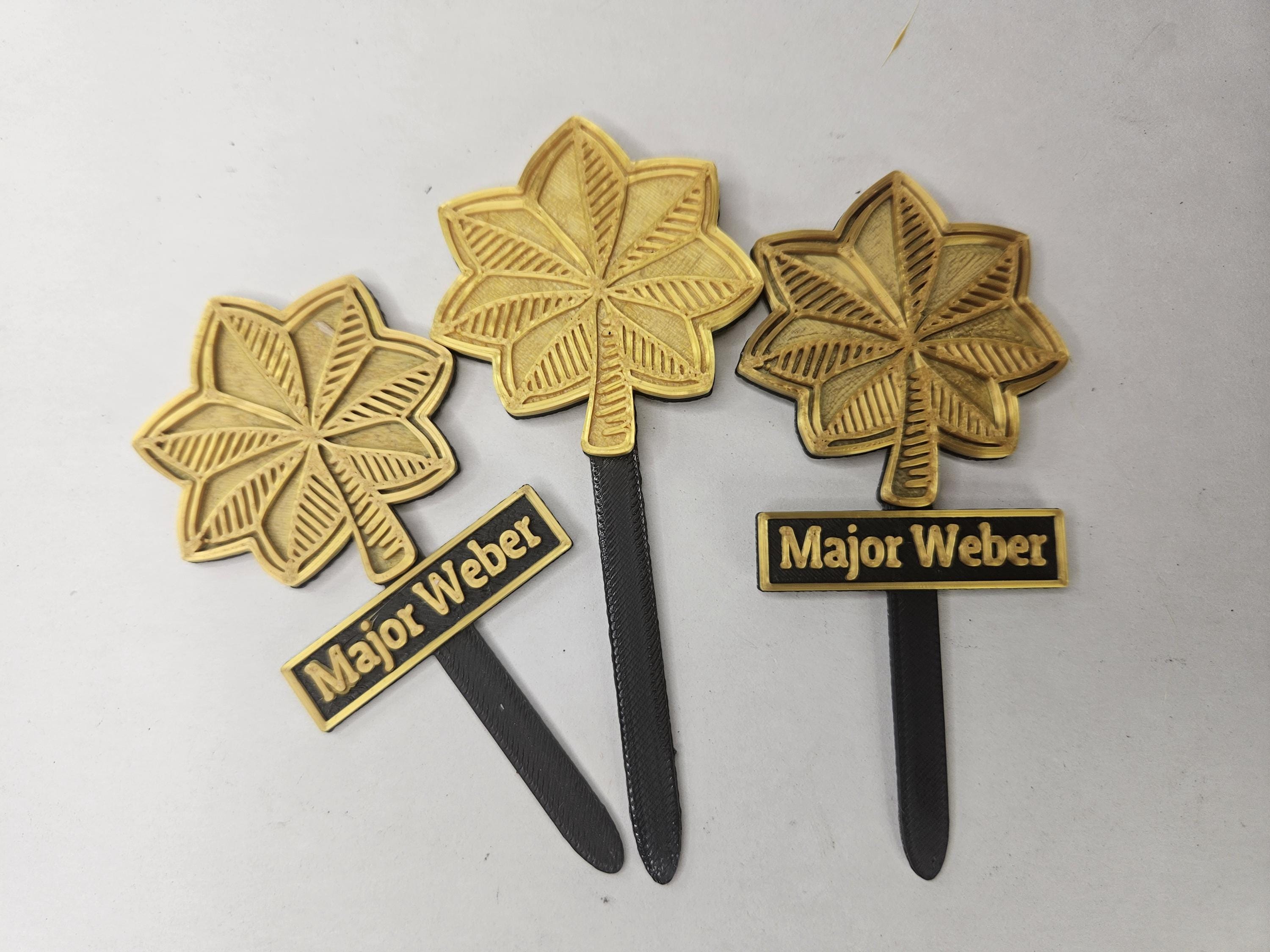 Officer Rank Insignia, Cupcake Toppers, Customized, 3D Printed ...