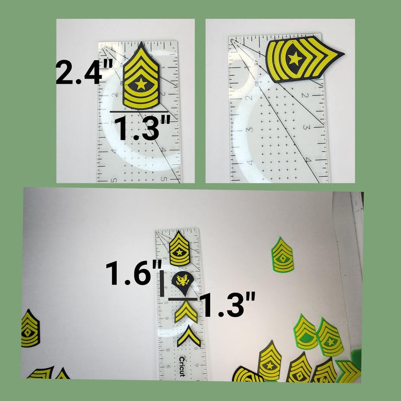 U.S. Army Table Toppers, All Enlisted Ranks, 3D Printed, Army, Single ...
