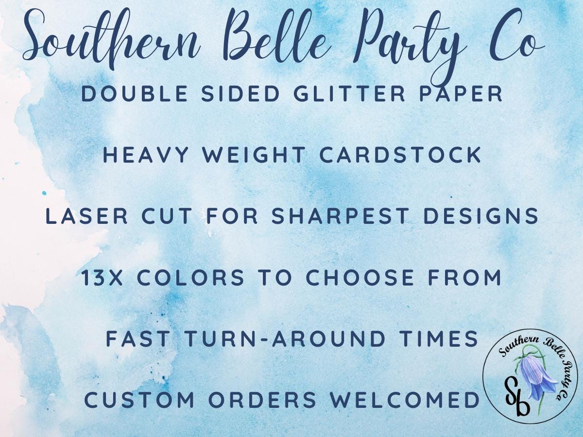 Military Officer Rank Cake Toppers, Double Sided, Heavy Glitter Paper ...