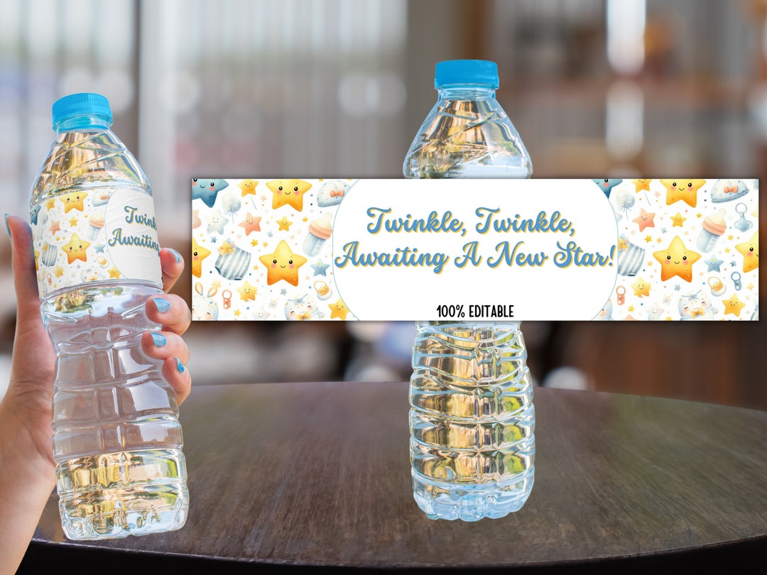 Twinkle Twinkle Little Star Themed Water Bottle Labels - Etsy