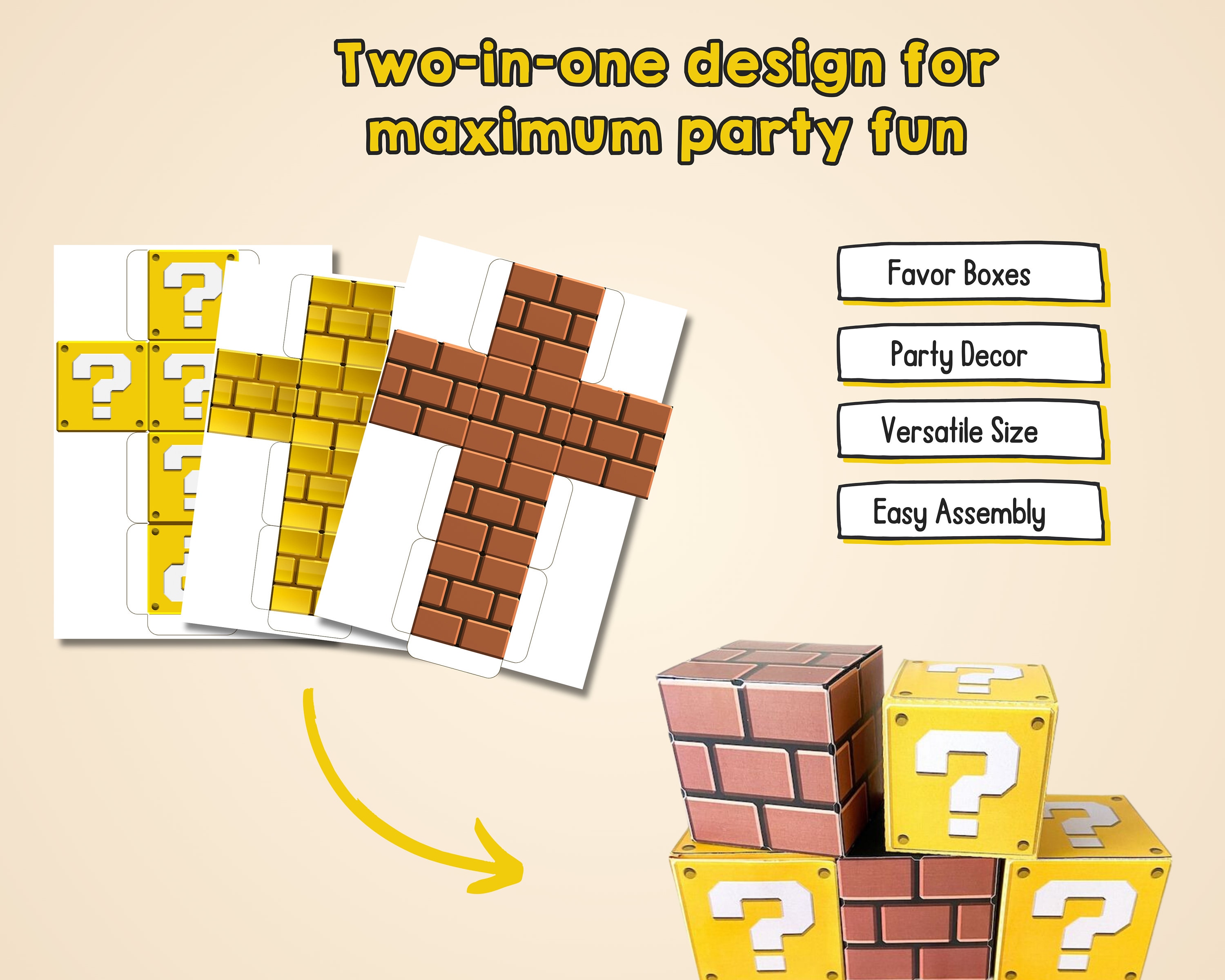 Mario Boxes and Banner, Mario Candy Boxes Printable, Mario Birthday ...