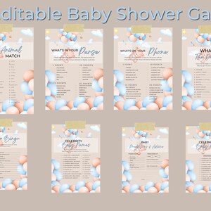 100 Teddy Bear Themed Baby Shower Printable Bundle editable - Etsy