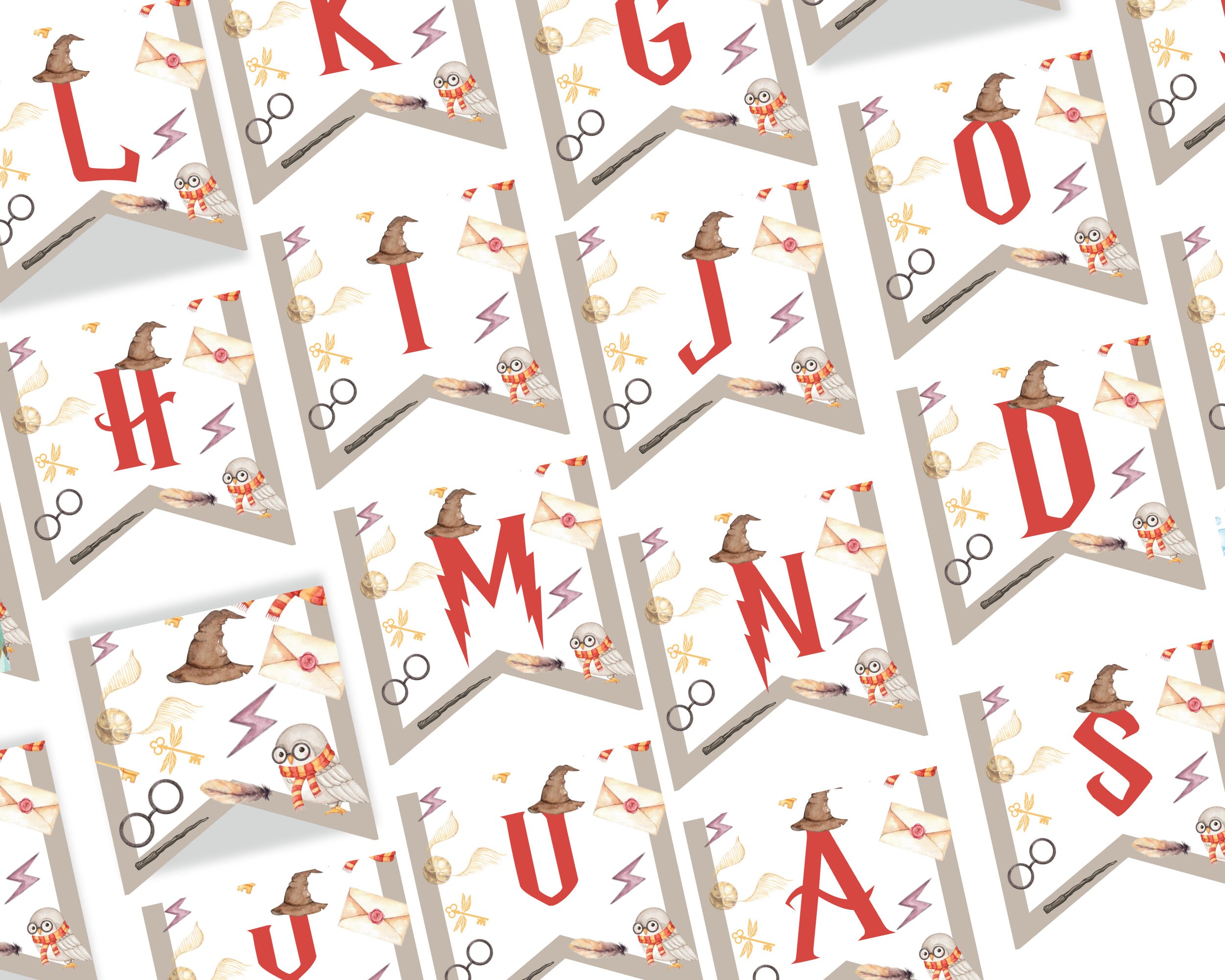 Wizard Editable Banner for Baby Showers, Birthdays, Events, All Letters ...