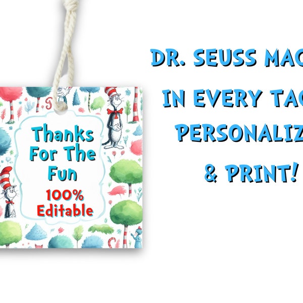 Dr Seuss Thank You - Etsy