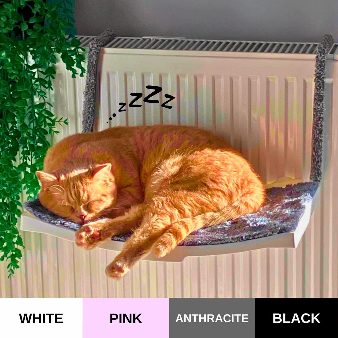 Hanging Cat Bed for Radiators Cat Couch for Radiator Warm Fleece Basket ...