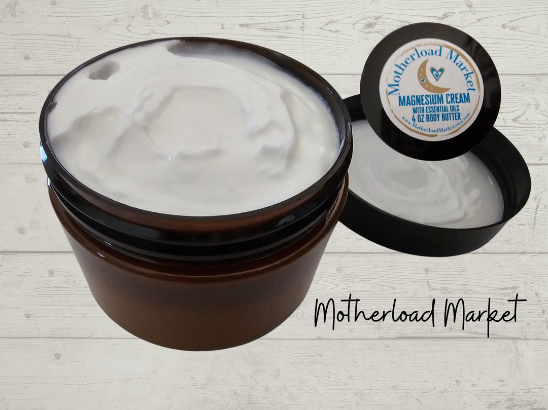 Natural Magnesium Cream With Essential Oils Body Butter Shea Butter ...