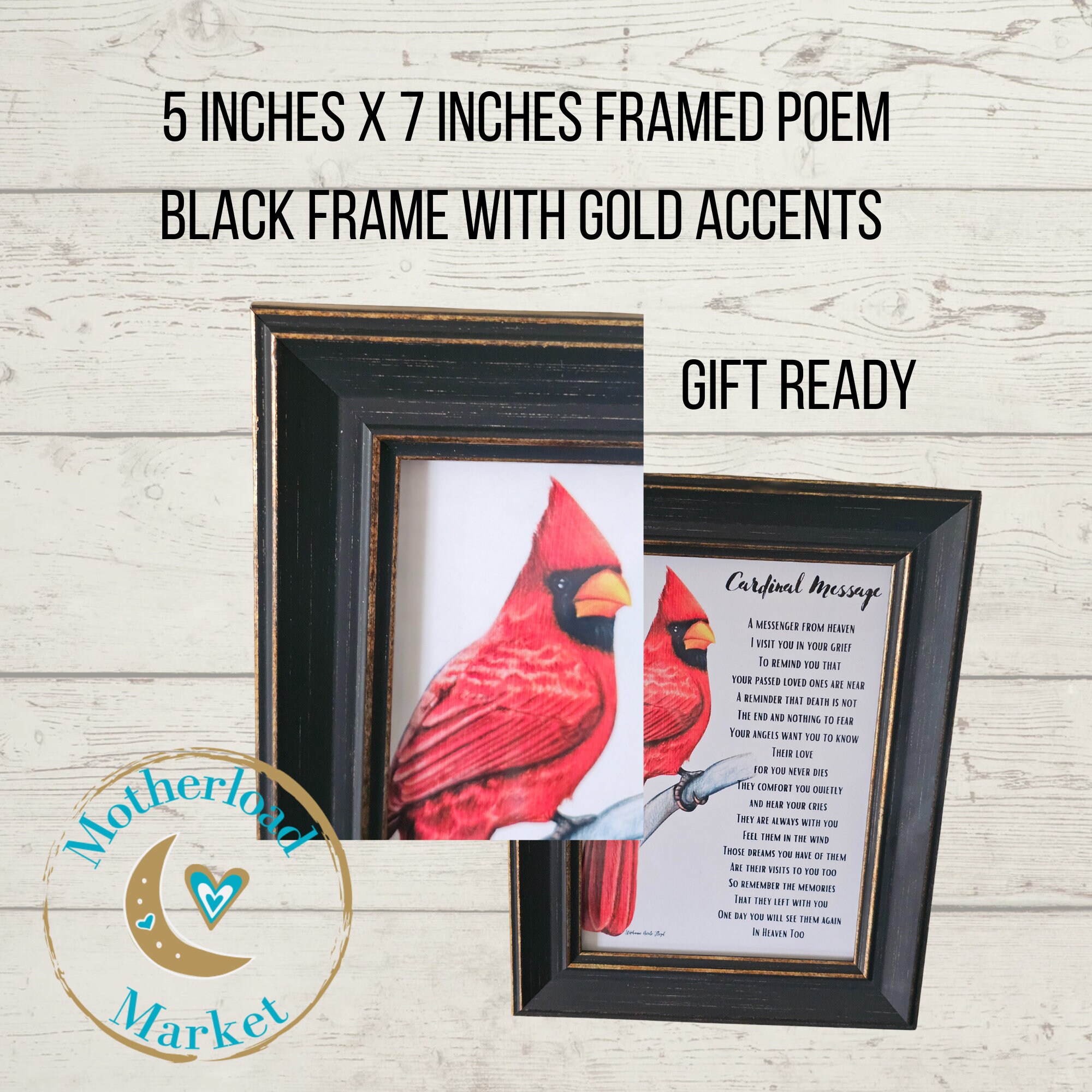 Framed Cardinal Poem: Memorial Gift for Loss - Etsy