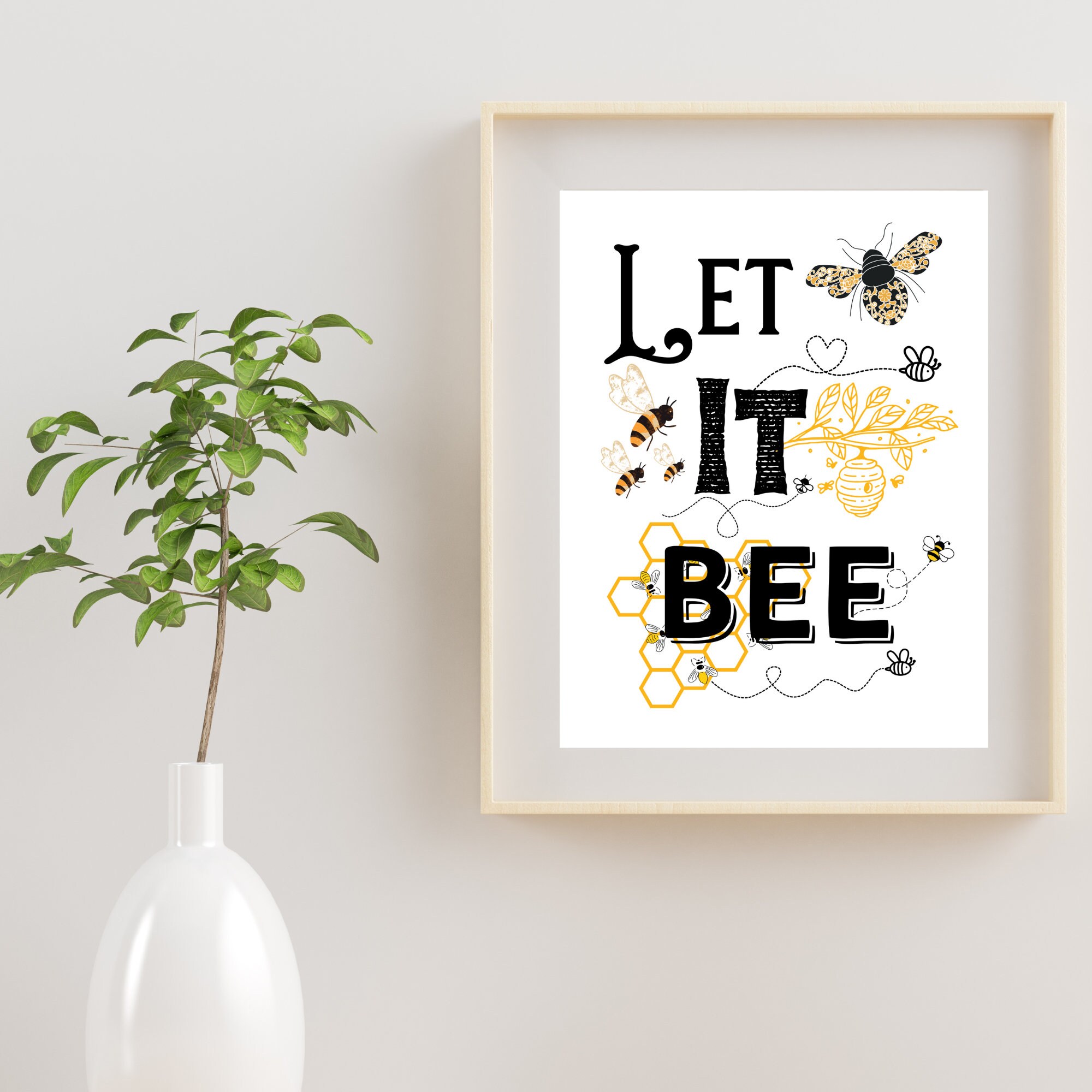 Printable Bee Wall Decor, Bee Wall Art, Bee Lovers Wall Decor - Etsy