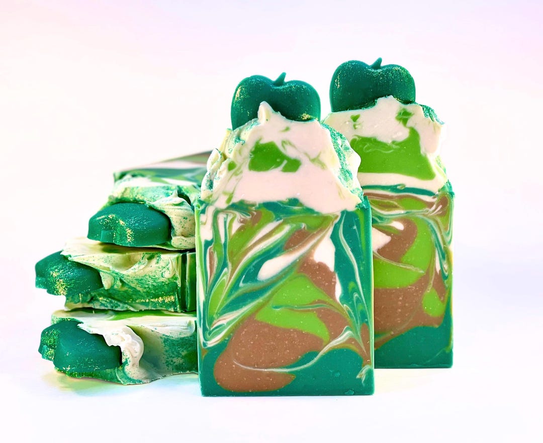 Green Apple Soap Bar Soap, Cold Process Soap, Artisan Soap, Fruity ...