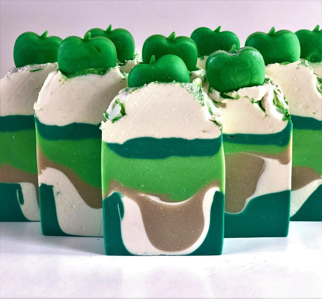 Green Apple Soap Bar Soap, Cold Process Soap, Artisan Soap, Fruity ...
