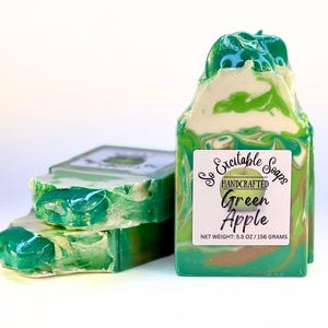 Green Apple Soap Bar Soap, Cold Process Soap, Artisan Soap, Fruity ...