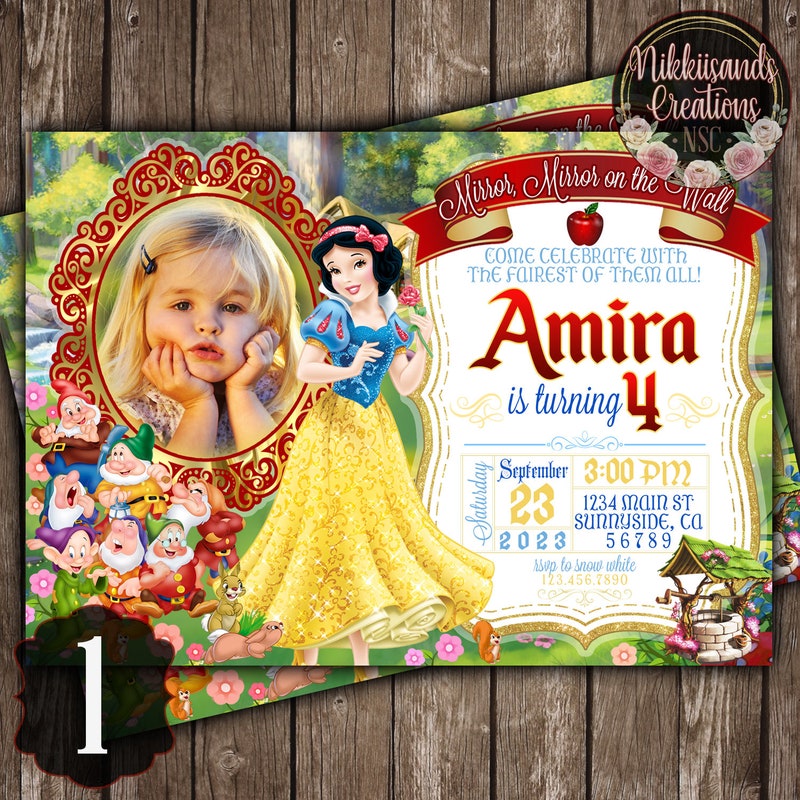 Snow White Invitation - Etsy