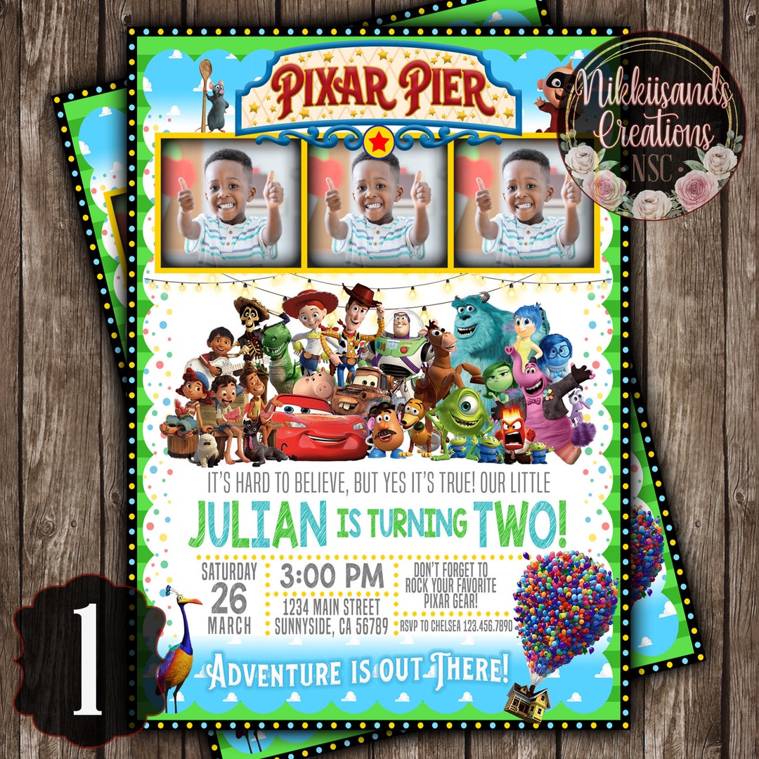 Pixar Party Digital Invitation - Etsy