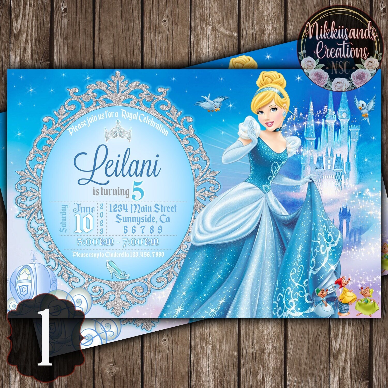 Cinderella Birthday Party Digital Invitation - Etsy
