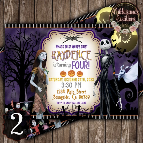 Nightmare Before Christmas Birthday Custom Digital