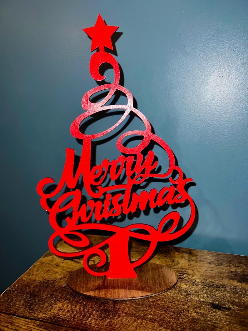 Merry Christmas Tree Decoration - Etsy