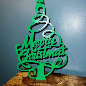 Merry Christmas Tree Decoration - Etsy