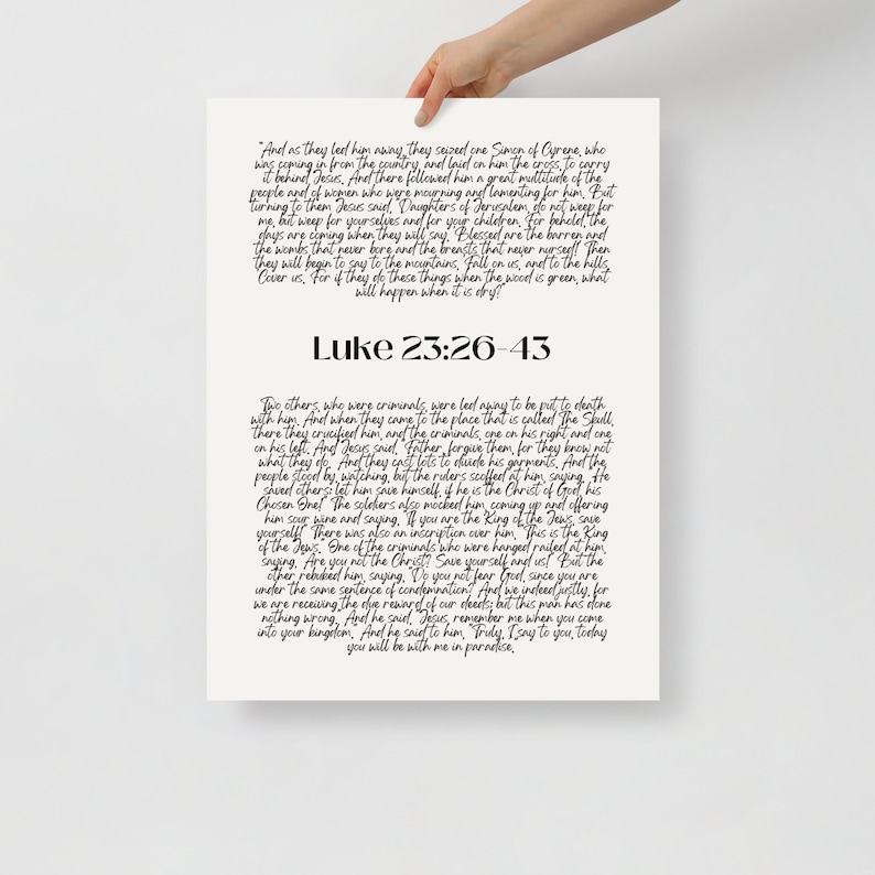 Luke 23 the Crucifixion Poster - Etsy