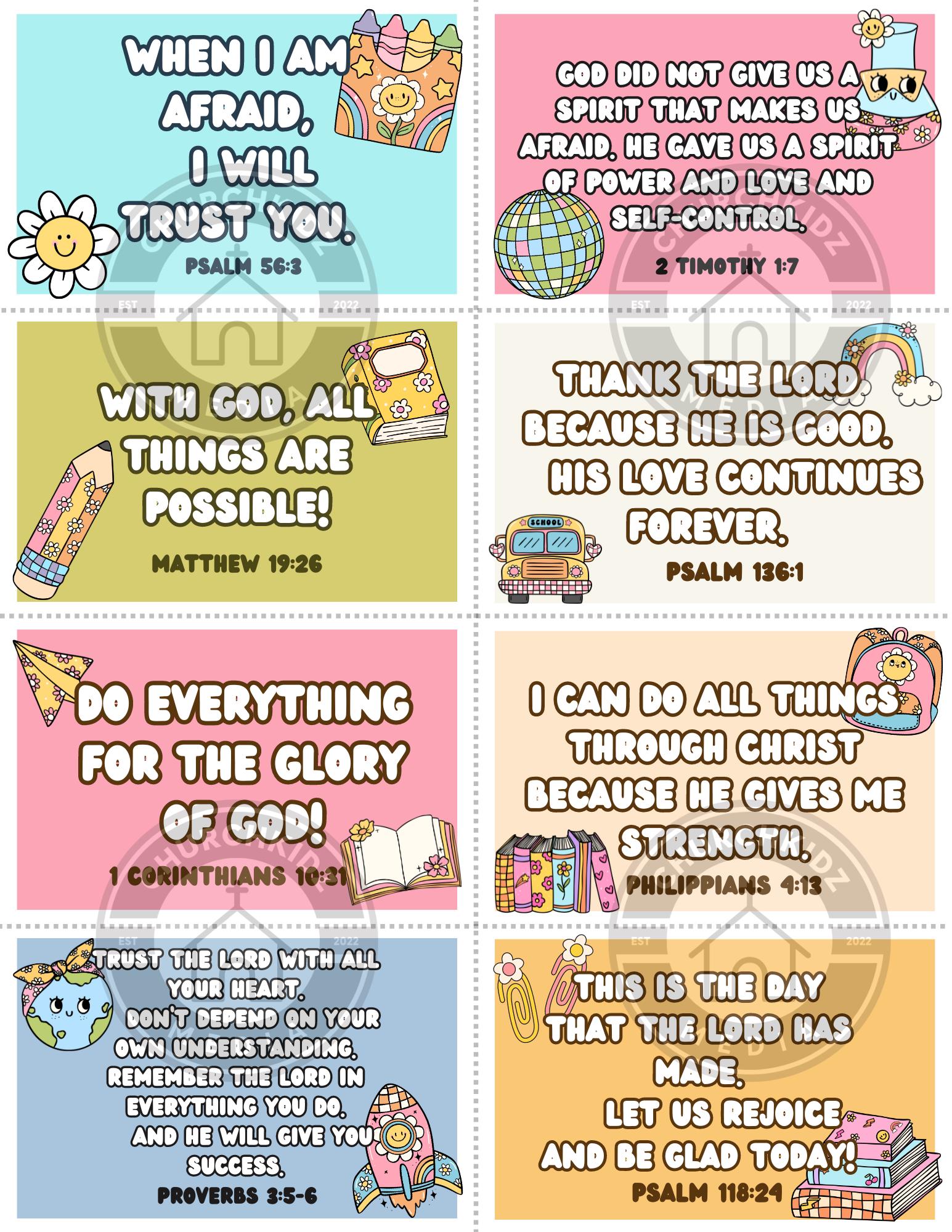 Back to School Bible Verse Notes | Encouraging Christian Lunchbox ...