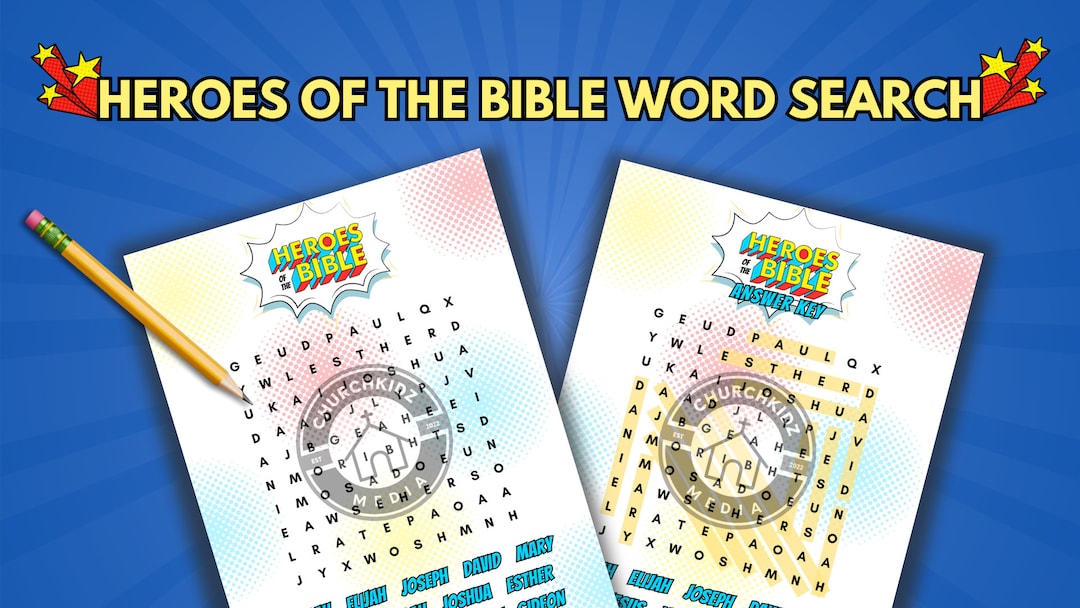 Bible Word Search | Heroes of the Bible - Printable Activity for Kids ...
