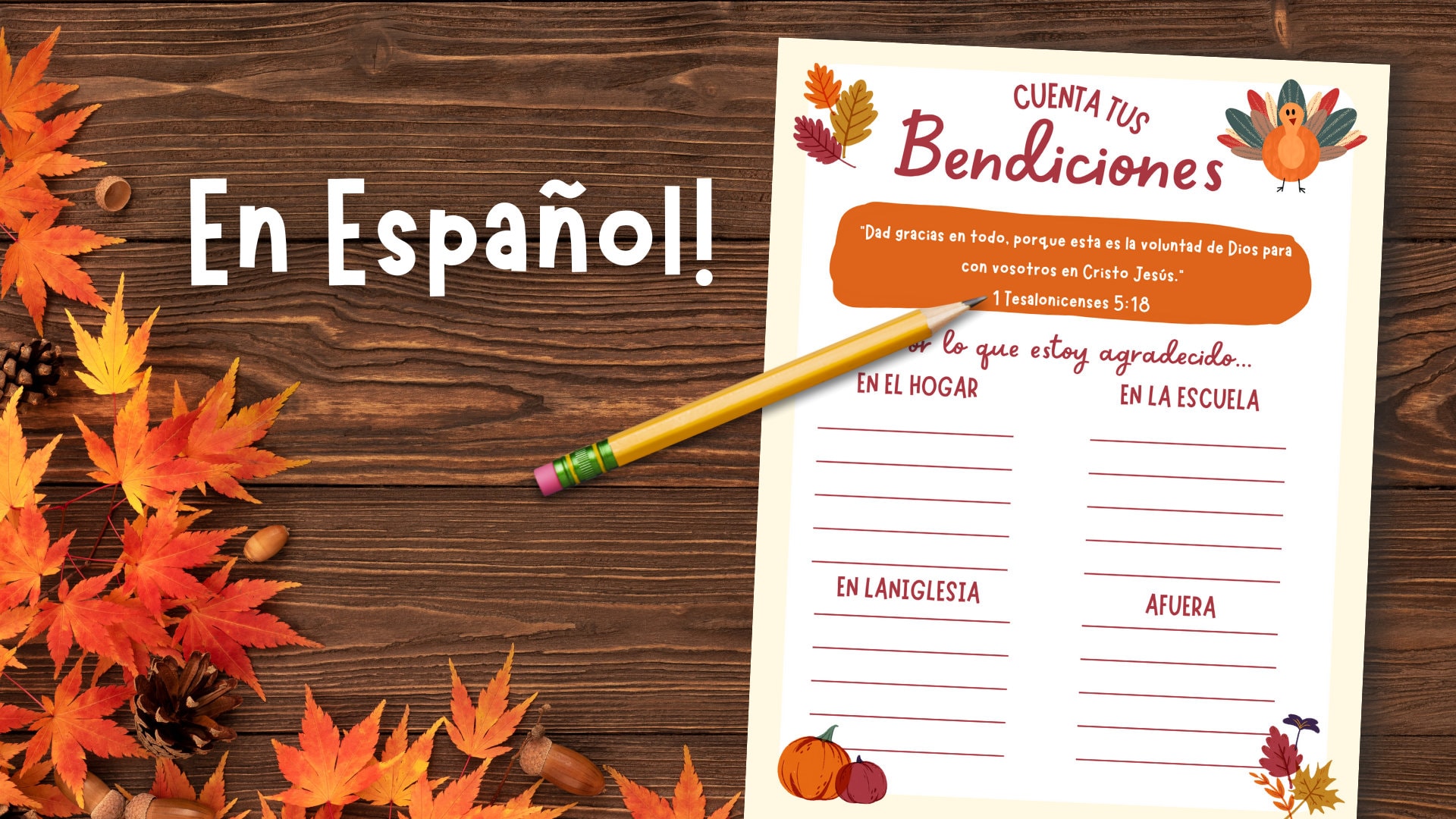 Hoja De Actividades De Acción De Gracias Para Niños Cristianos: Cuente ...