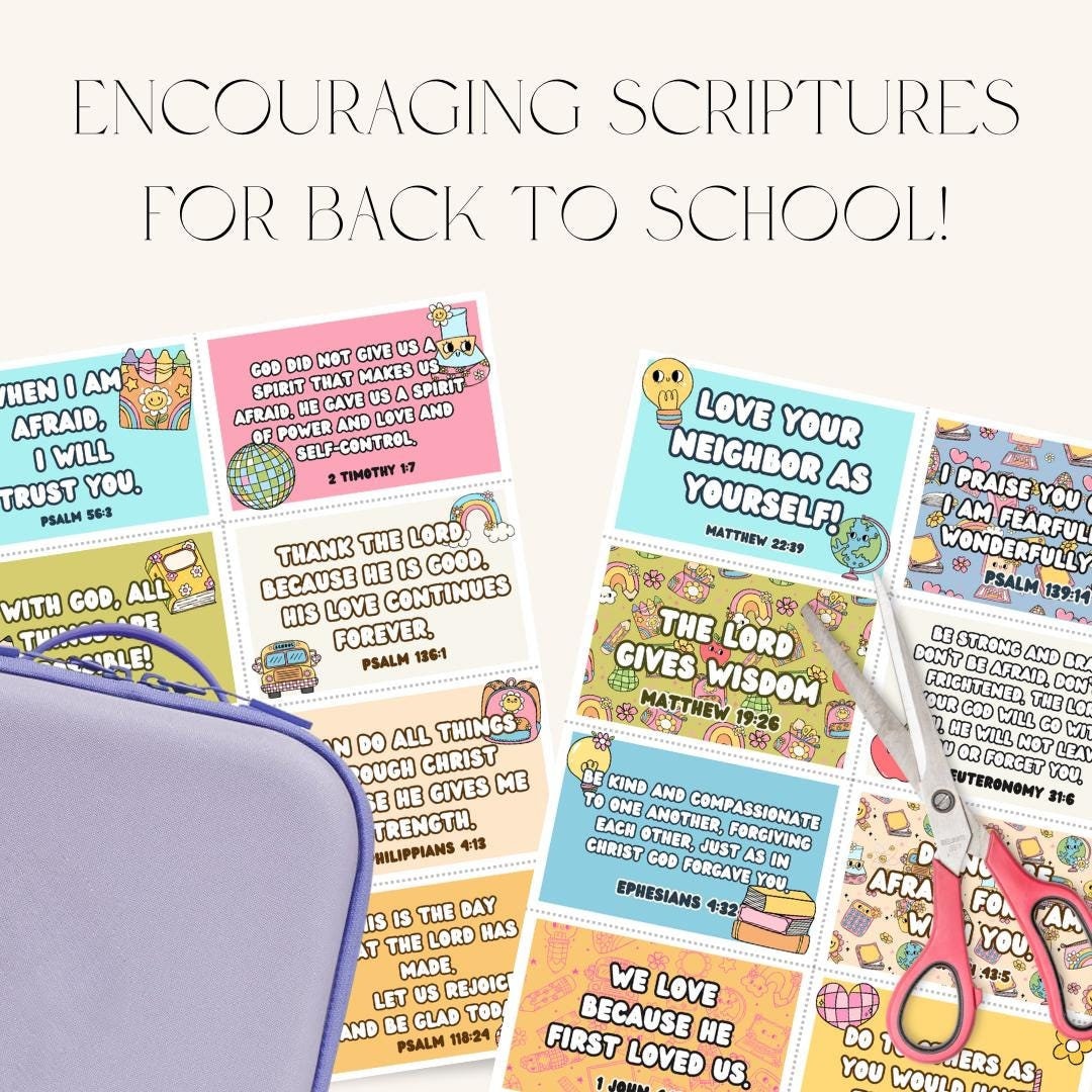 Back to School Bible Verse Notes | Encouraging Christian Lunchbox ...