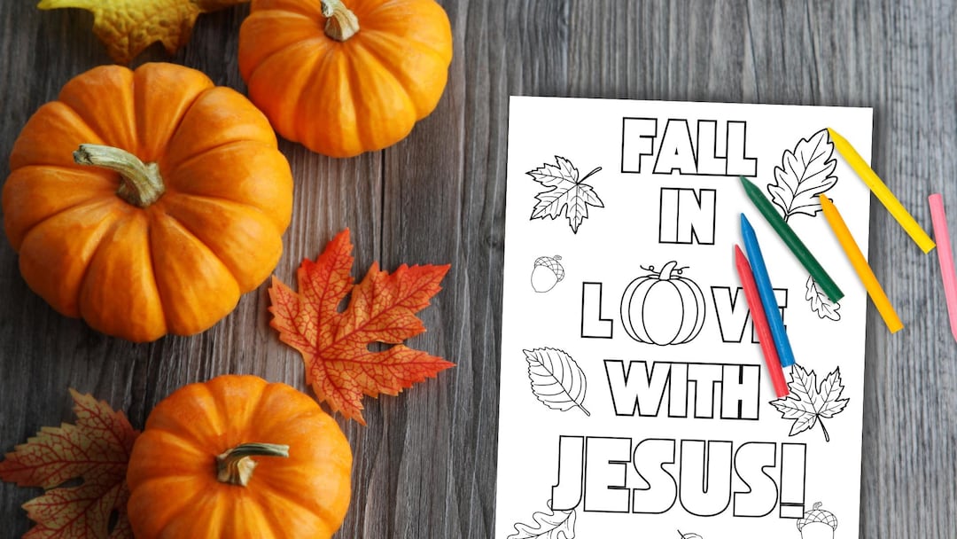 Christian Kid's Activity | Fall in Love With Jesus Coloring Sheet ...