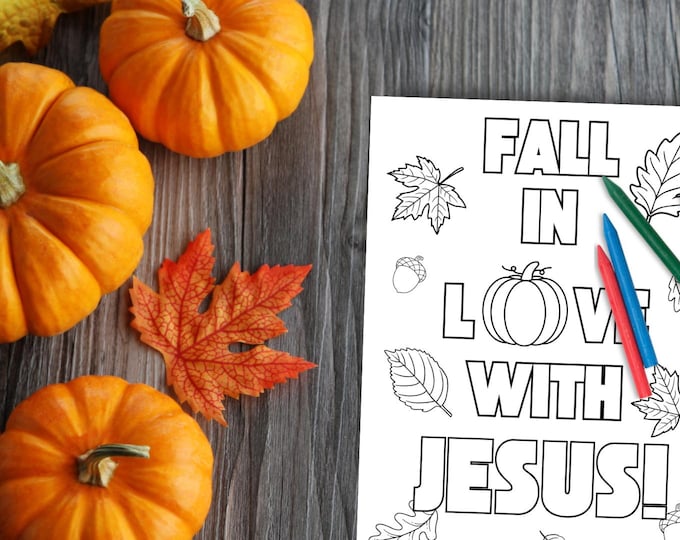 Fall in Love With Jesus Crafts, Finger Painting, Coloring (digital ...