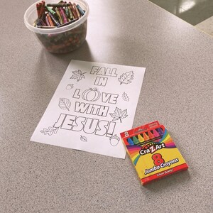 Christian Kid's Activity | Fall in Love With Jesus Coloring Sheet ...