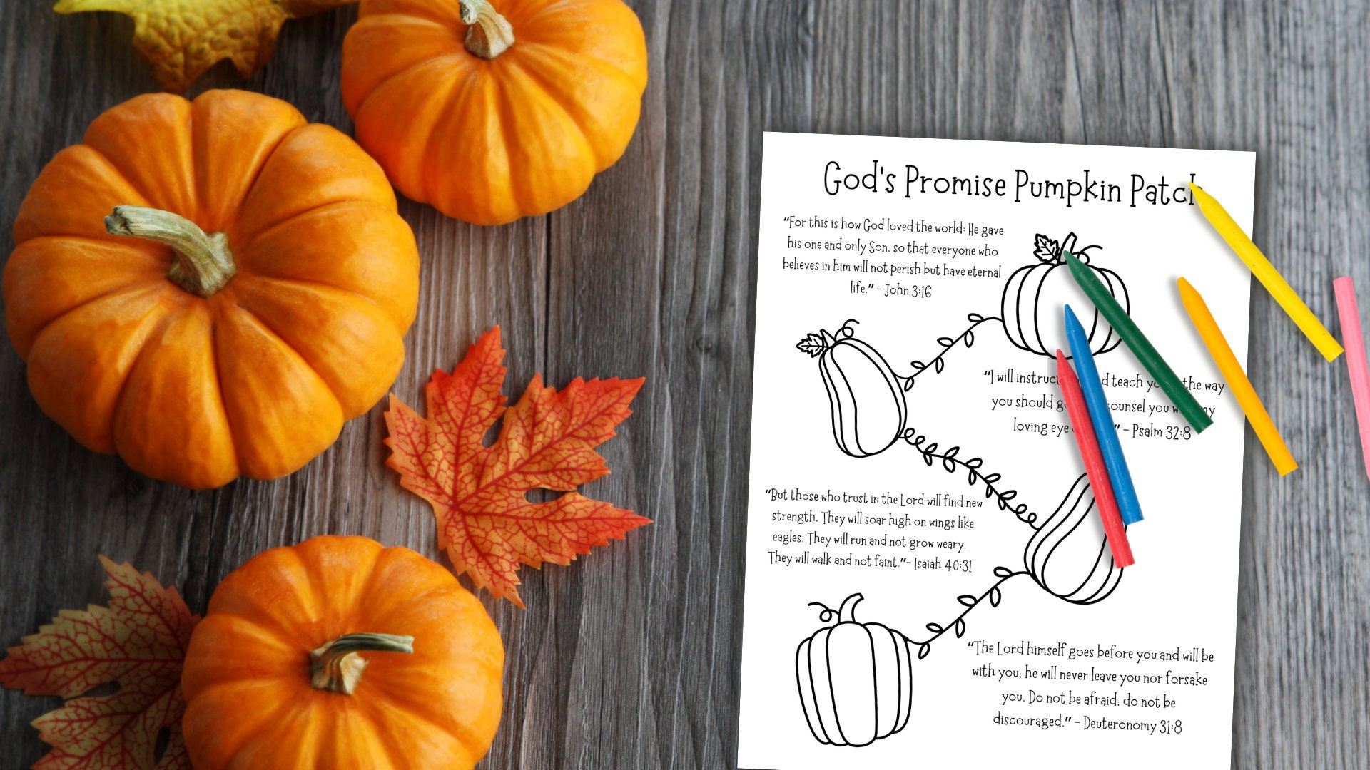 Christian Kid's Activity | God's Promise Pumpkin Patch Coloring Sheet ...