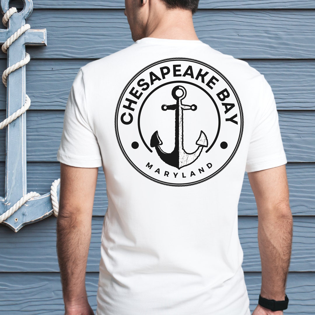 Chesapeake Bay Maryland Anchor Shirt, Maryland Western Shore Eastern ...