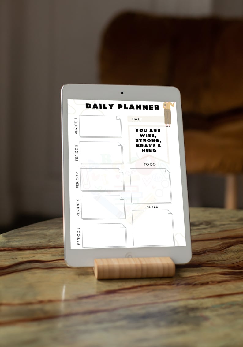 Teacher Daily Planner Printable Teacher Planner Template Daily Planner ...