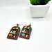 Miniature Bookshelf Earrings, Library Mini Shelf Earrings, Literary ...