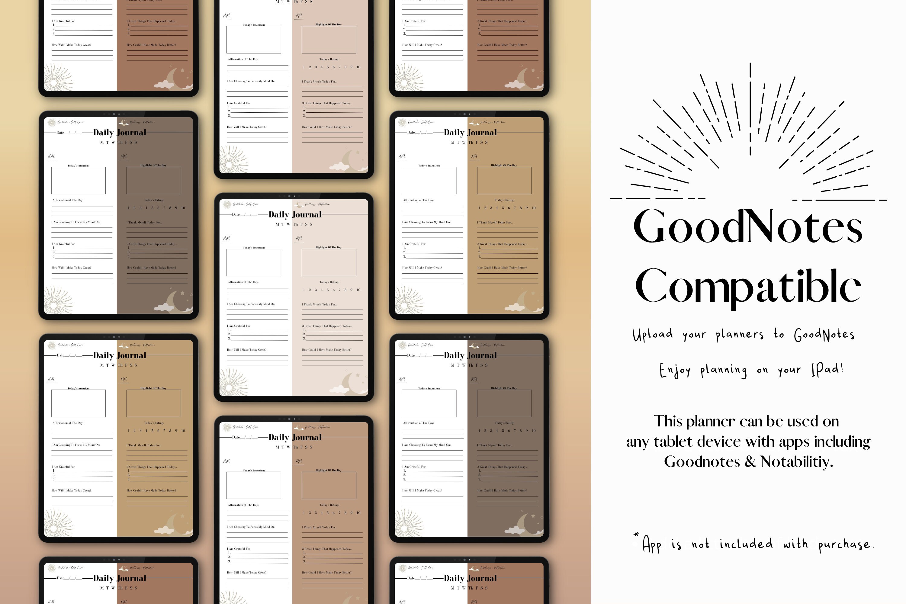 Five Minute Journal | Digital Morning Journal | Digital Evening Journal ...