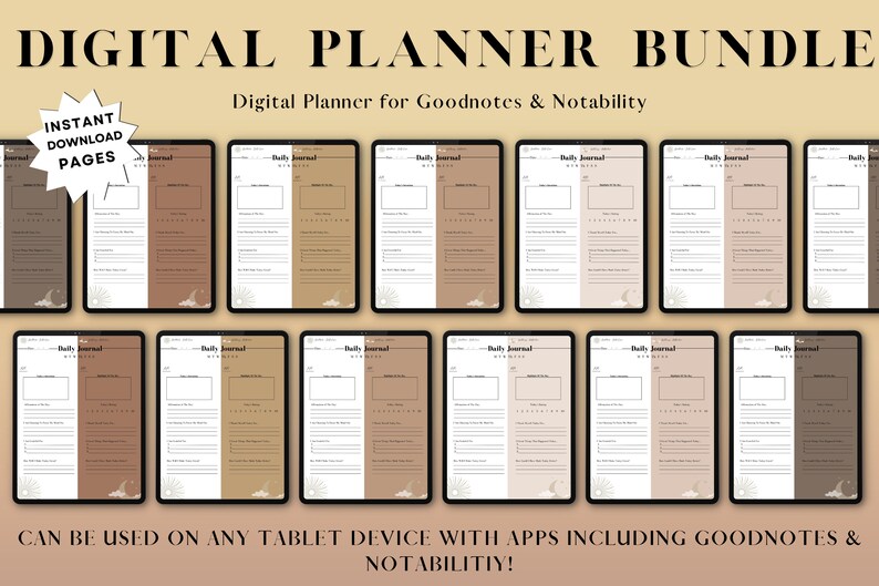 Five Minute Journal | Digital Morning Journal | Digital Evening Journal ...