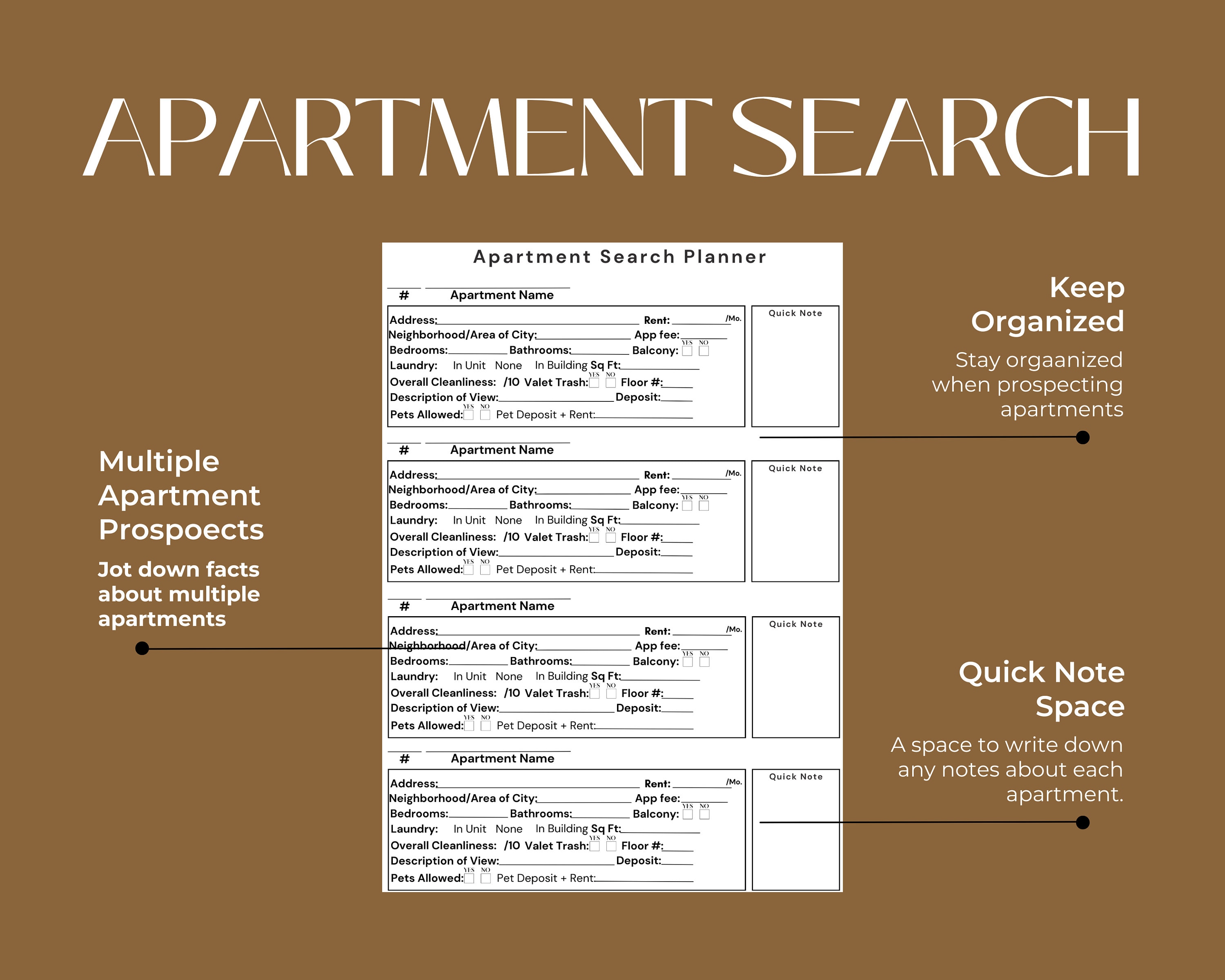 First Apartment Planner Moving Checklist New Home Budget Planner Bundle ...