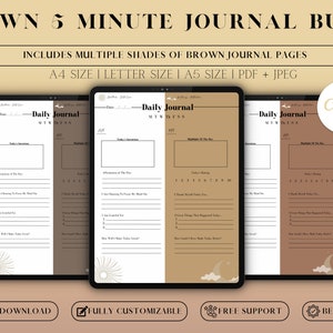 Five Minute Journal | Digital Morning Journal | Digital Evening Journal ...