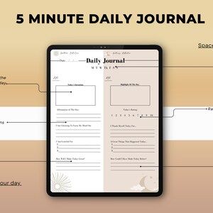 Five Minute Journal | Digital Morning Journal | Digital Evening Journal ...
