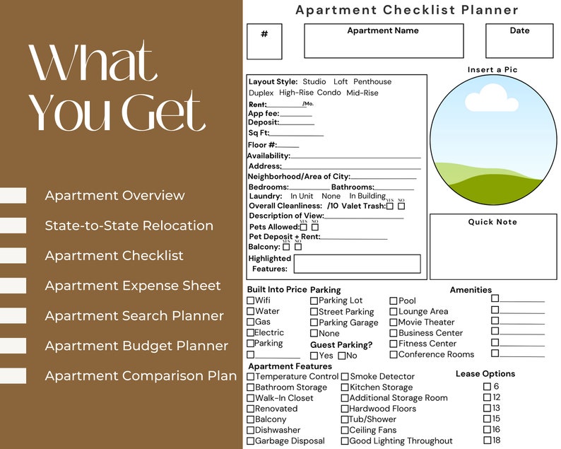 First Apartment Planner Moving Checklist New Home Budget Planner Bundle ...