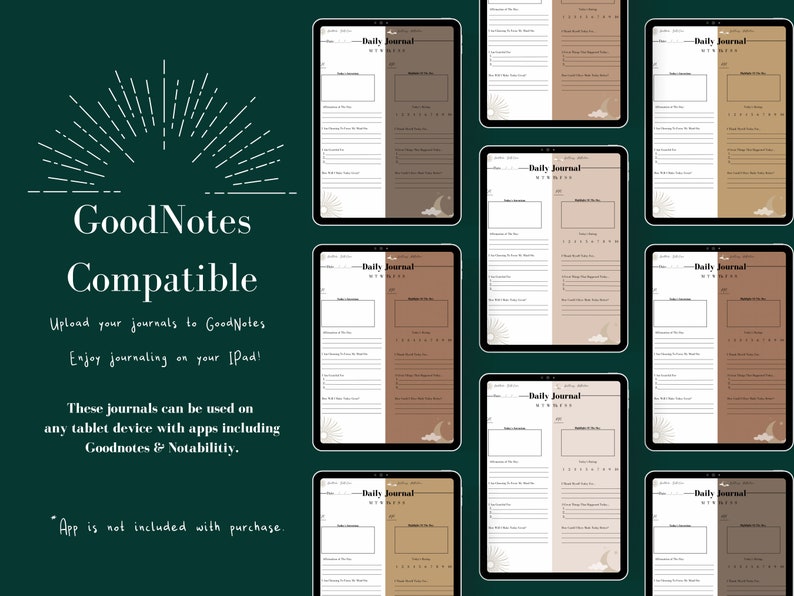 Five Minute Journal Digital Morning Journal Digital - Etsy