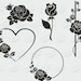 Rose Svg Floral Heart Frame Floral Circle Svg Circle Wreath - Etsy