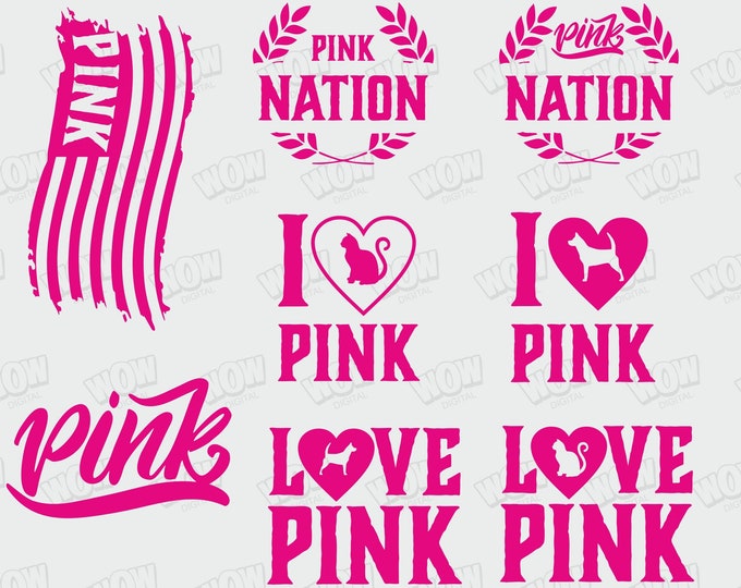 Pink Logos Svg and Pdf - Etsy Canada