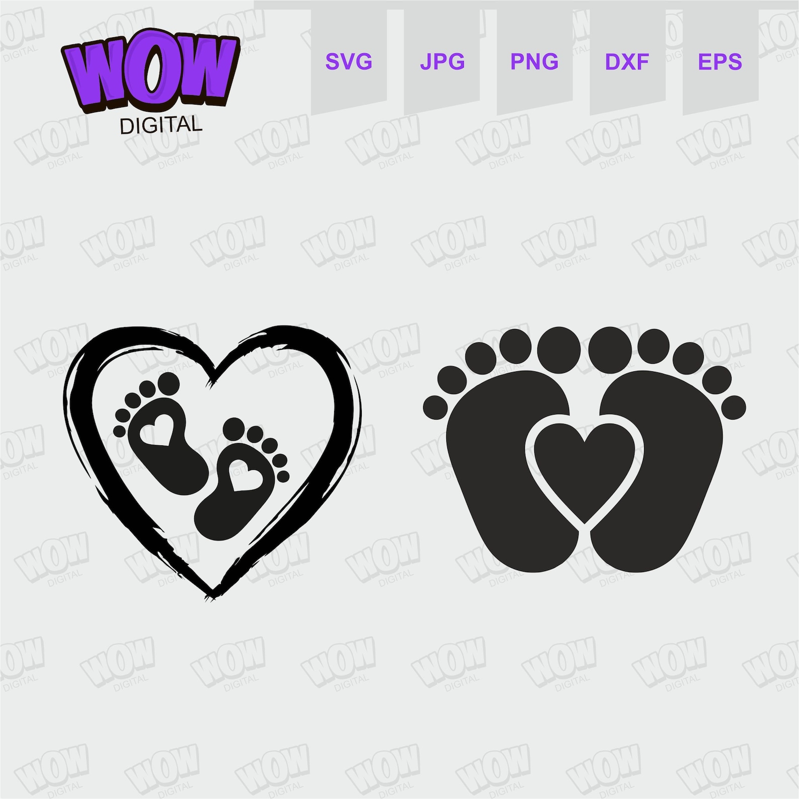 Baby Feet SVG Baby Footprints SVG Downloads Digital for - Etsy