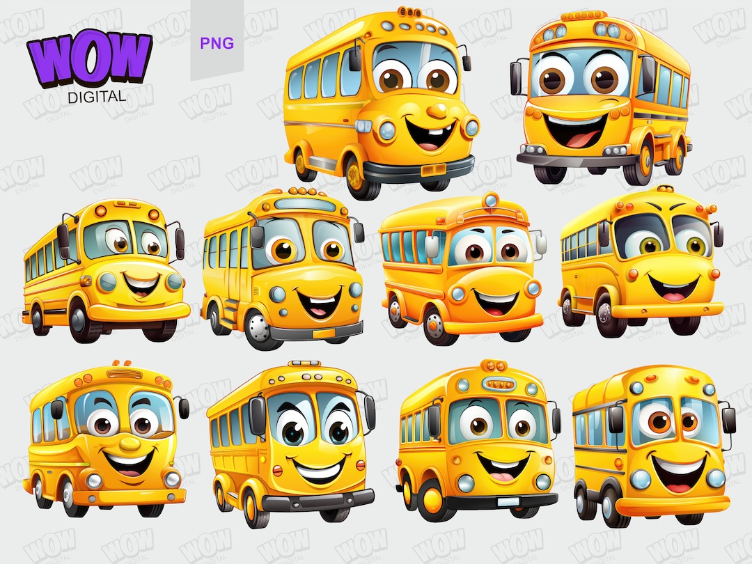 School Bus Bundle PNG Clipart PNG Digital Download - Etsy