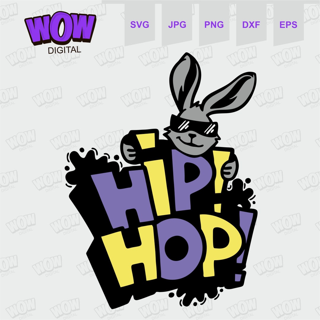 Hip Hop Bunny Svg. Bunny Face SVG, Easter Bunny SVG, Cool Bunny SVG ...