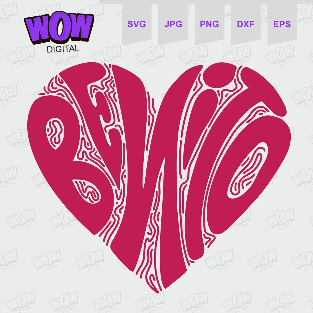 Retro Benito Valentine Heart Svg, Valentin Sin Ti Embroidery SVG, Bad ...