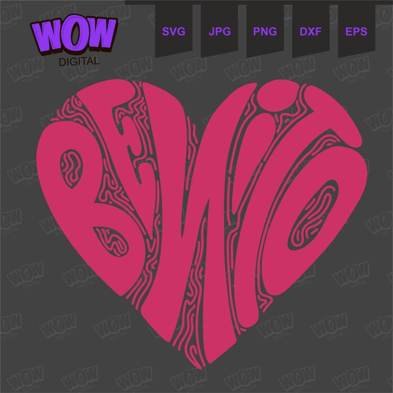Retro Benito Valentine Heart Svg, Valentin Sin Ti Embroidery SVG, Bad ...