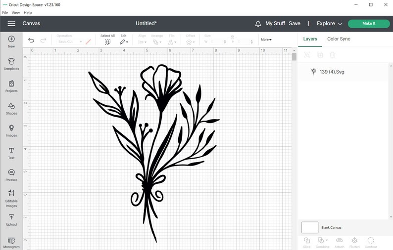 Flower Bouquet Svg, Flower Svg Bundle, Botanical Svg, Bouquet Svg ...