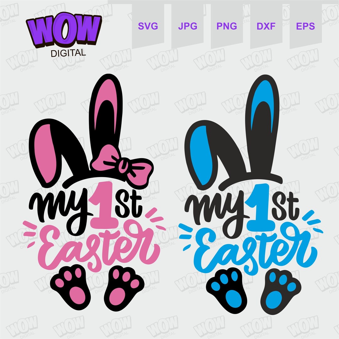 My 1st Easter Svg, My First Easter Svg, Baby Girl Easter Svg, Happy ...